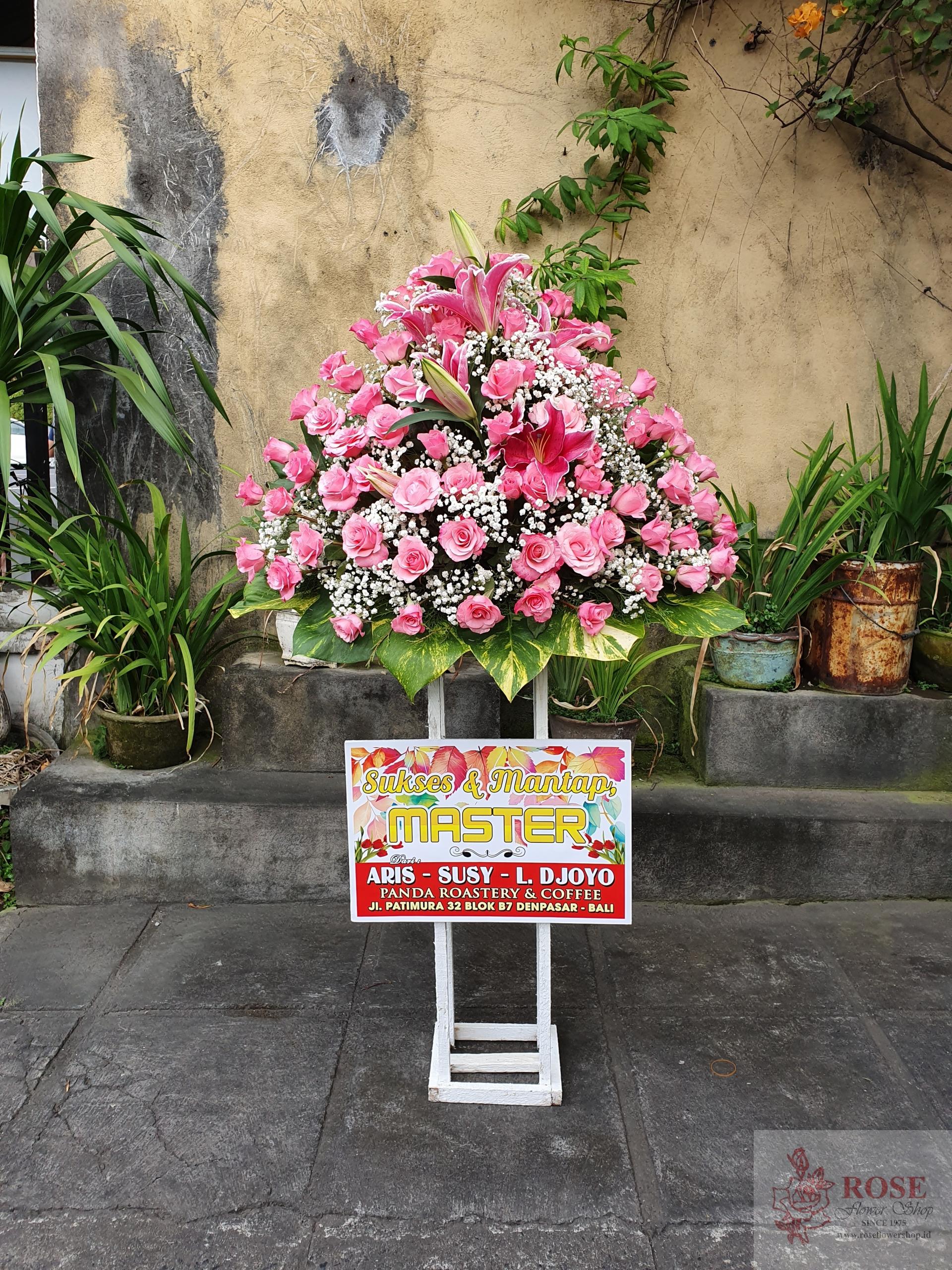 Standing Dominan Pink Rose | Rose Flower Shop - Toko Bunga Denpasar ...