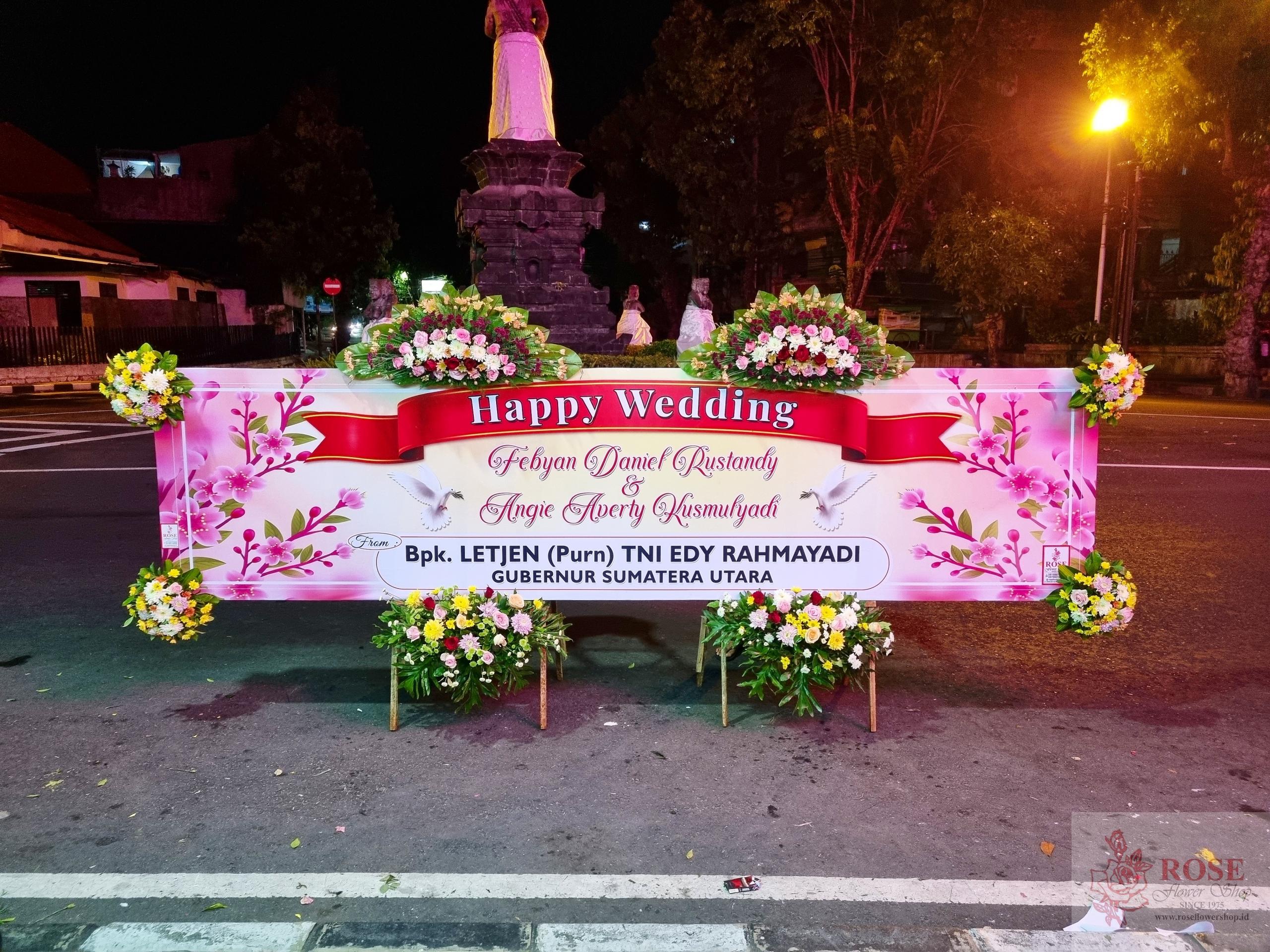 4×1 Papan Printing Wedding | Rose Flower Shop - Toko Bunga Denpasar ...